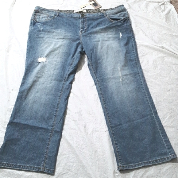 Avenue | Jeans | Avenue Acid Washed Distressed Boyfriend Jeans Plus 24 ...